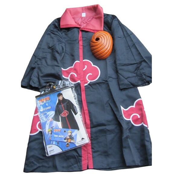 Spirit | Costumes | Naruto Shippuden Akatsuki Robe Adult Sm Tobi Mask 4 ...